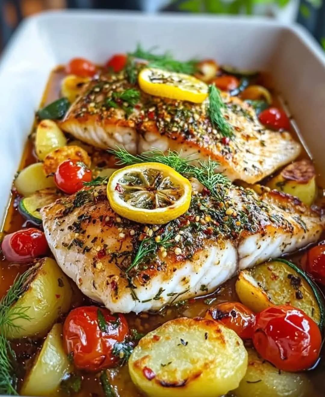 Mediterranean Baked Fish - FOOD LOVERS